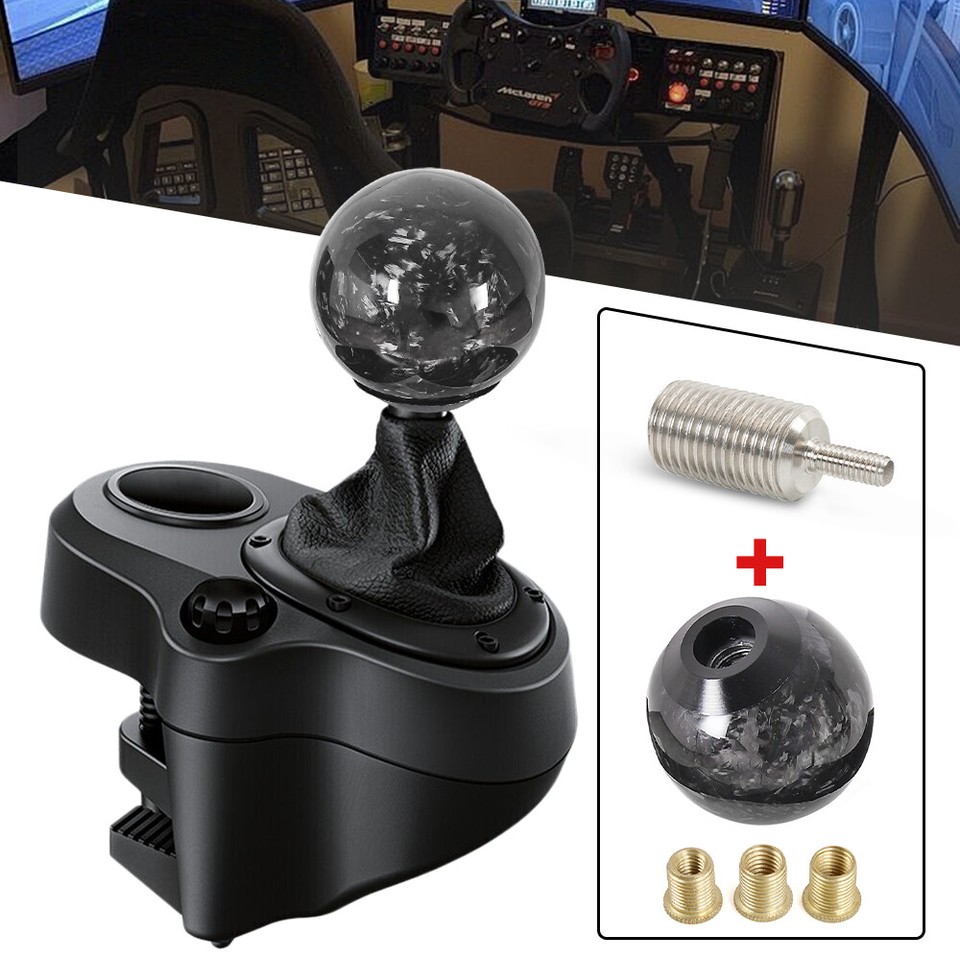 Forged Carbon Fiber Shift Knob + Adapter For Logitech G27 G29 G920 G923 ...