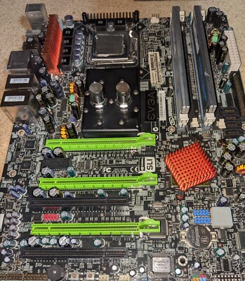 EVGA Motherboard NVIDIA 780i SLI Chipset + Intel Q6600 CPU + 2GB RAM AS ...