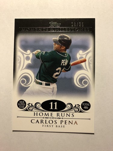 2008 TOPPS MOMENTS AND MILESTONES CARLOS PENA BLACK TAMPA BAY RAYS 18/ ...