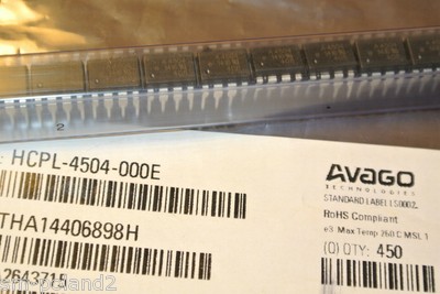 HCPL-4504-000E AVAGO High Speed Optocouplers 1MBd 1Ch 12mA [QTY=1pcs ...