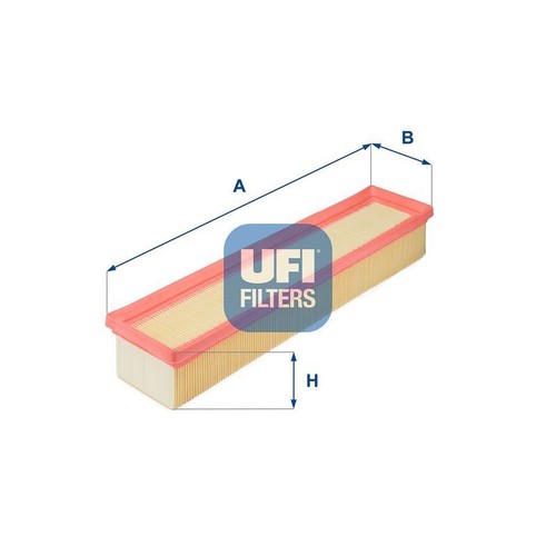 UFI Air Filter Insert 58mm Height 375mm Length Fits Nissan Renault 30. ...