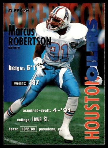 1995 Fleer Marcus Robertson Houston Oilers #151 | eBay