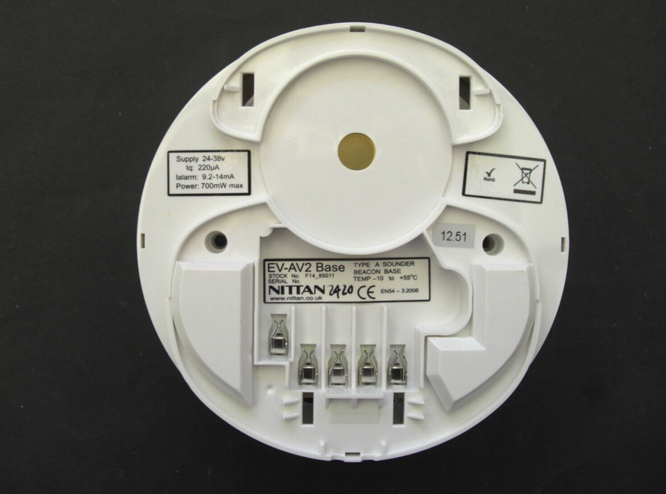 EV-AV2 Nittan Evolution Base Sounder Visual Indicator £21.60 inc vat uk ...