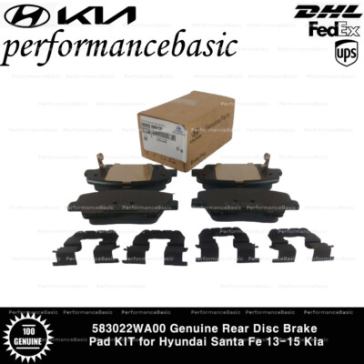 583022WA00 Genuine Rear Disc Brake Pad KIT for Hyundai Santa Fe 13-15 ...