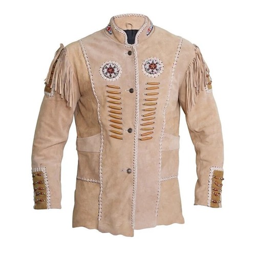 Native American Leather Fringe Cowboy Style Jacket, Southwest Indian ...