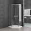 Shower Enclosure Semi Framed Safety Glass Pentagonal Hinged Door Clear ...