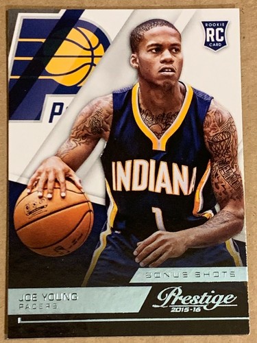 2015-16 Prestige Light Blue Bonus Shots Rookie Joe Young #234 Pacers ...