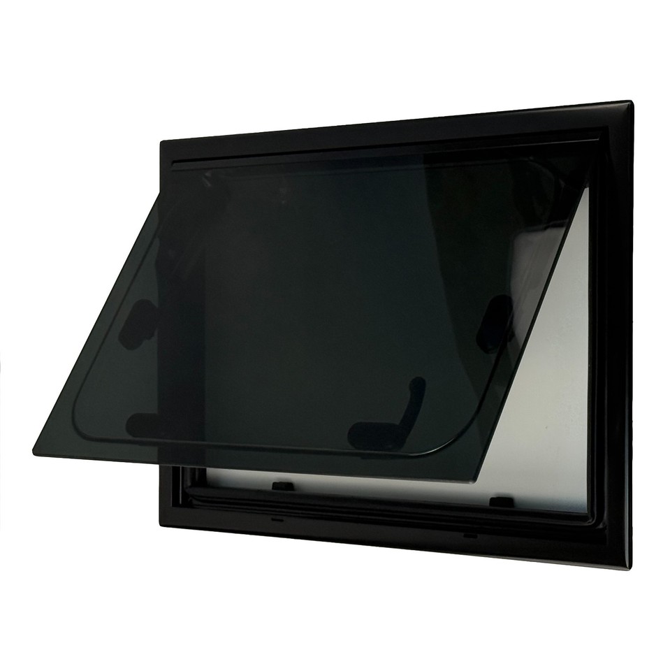 Tinted Flat Camper Van Cassette Window With Black Blind Frames Caravan ...