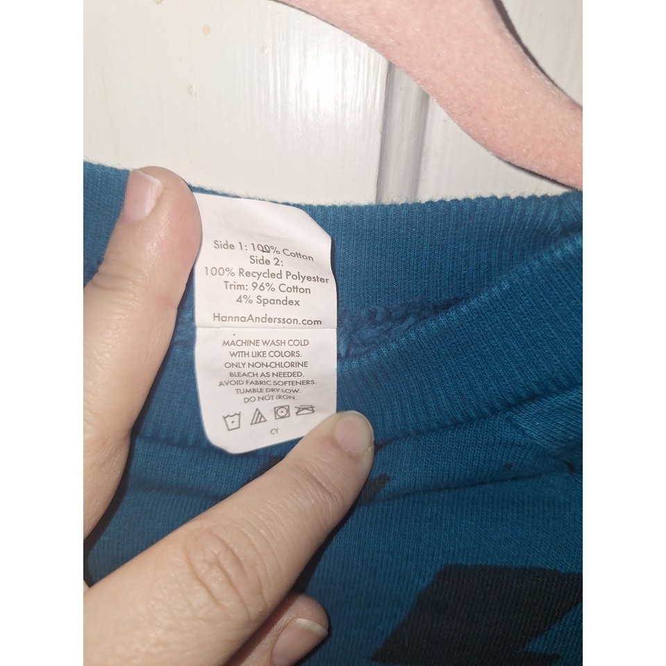 Hanna Andersson Kids Size 4T Marshmallow Fleece Reversible Lighting ...