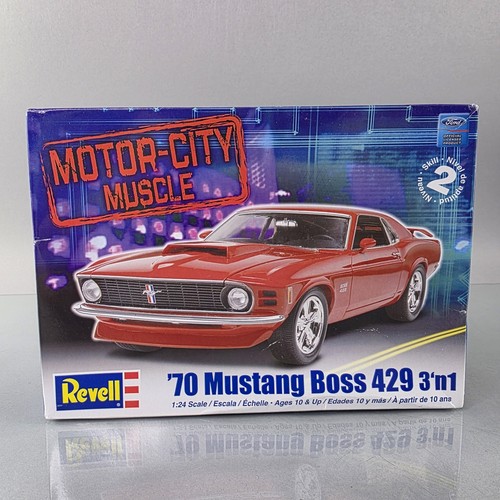 Revell '70 Mustang Boss 429 3 in 1 Motor City Muscle 1:24 Model Kit 85 ...