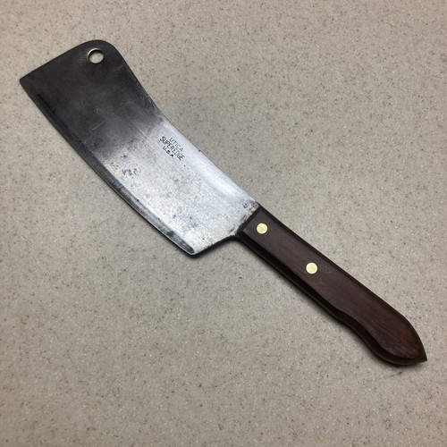 Vintage Utica Super Edge USA 11" Meat Cleaver 6.25” Blade | eBay