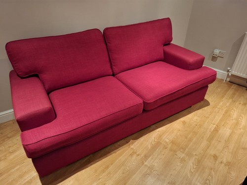 Red DFS 3-Seater Sofa – Excellent Condition | eBay UK