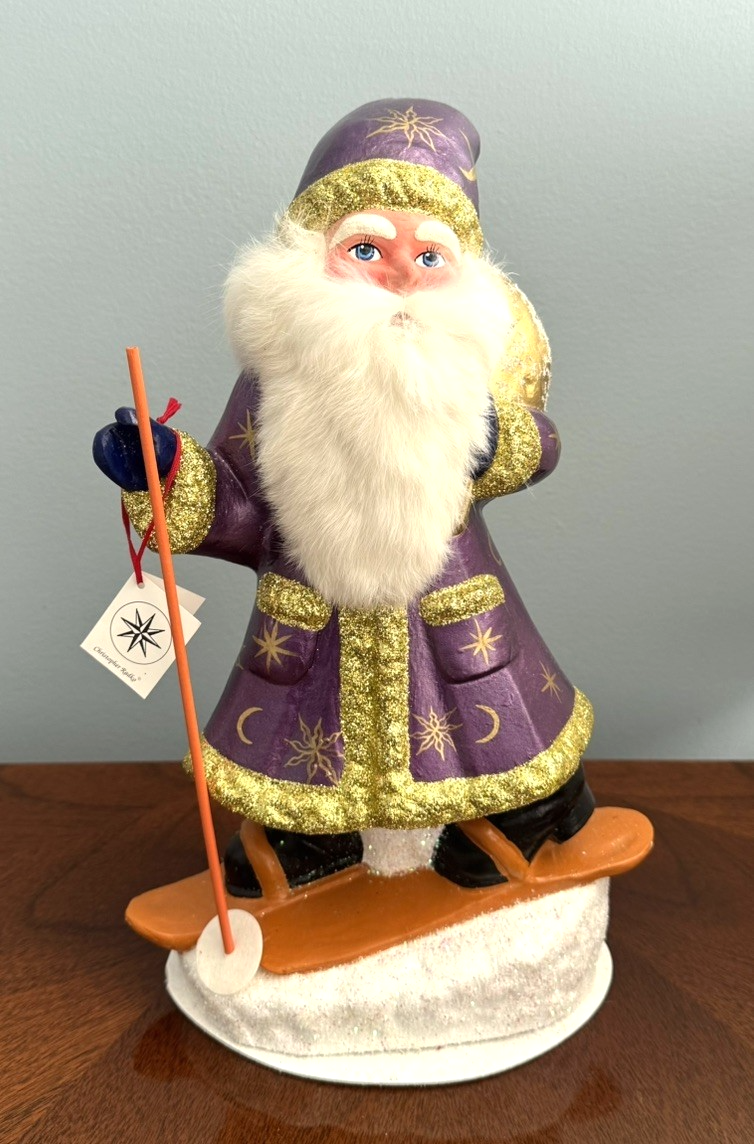 Christopher Radko Ino Schaller SANTA ON SKI'S SKIING Large 15" Candy ...