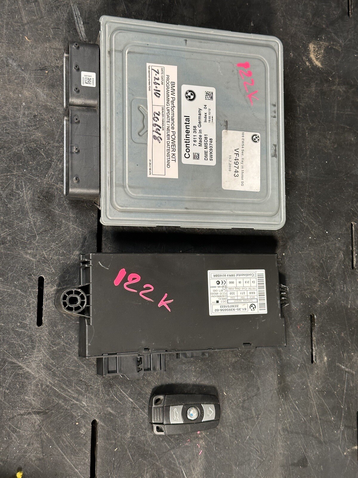 OEM BMW E93 E92 DME ECU CAS Engine N54 Control Unit Computer Key MSD81 ...