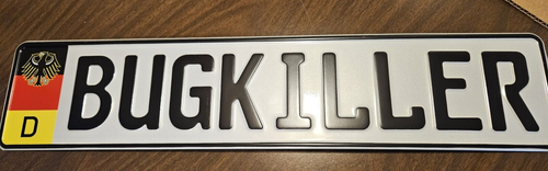 Porsche Bug Killer License Plate Sign custom Deutsche German European ...