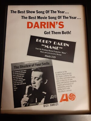 Bobby Darin Mame Rare Original Broadway Musical Promo Poster Ad Framed ...