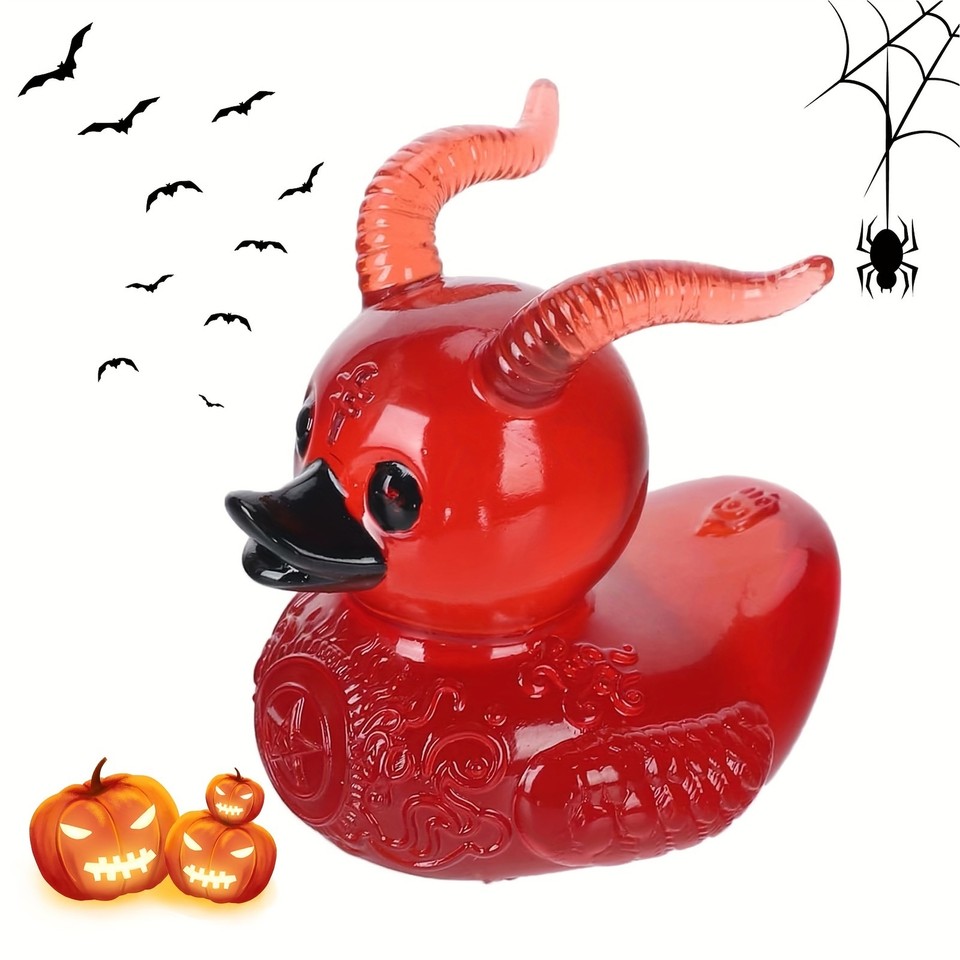 Red Devil Duck Resin Duck Ornament Novelty Home Desk Decor Collectibles ...