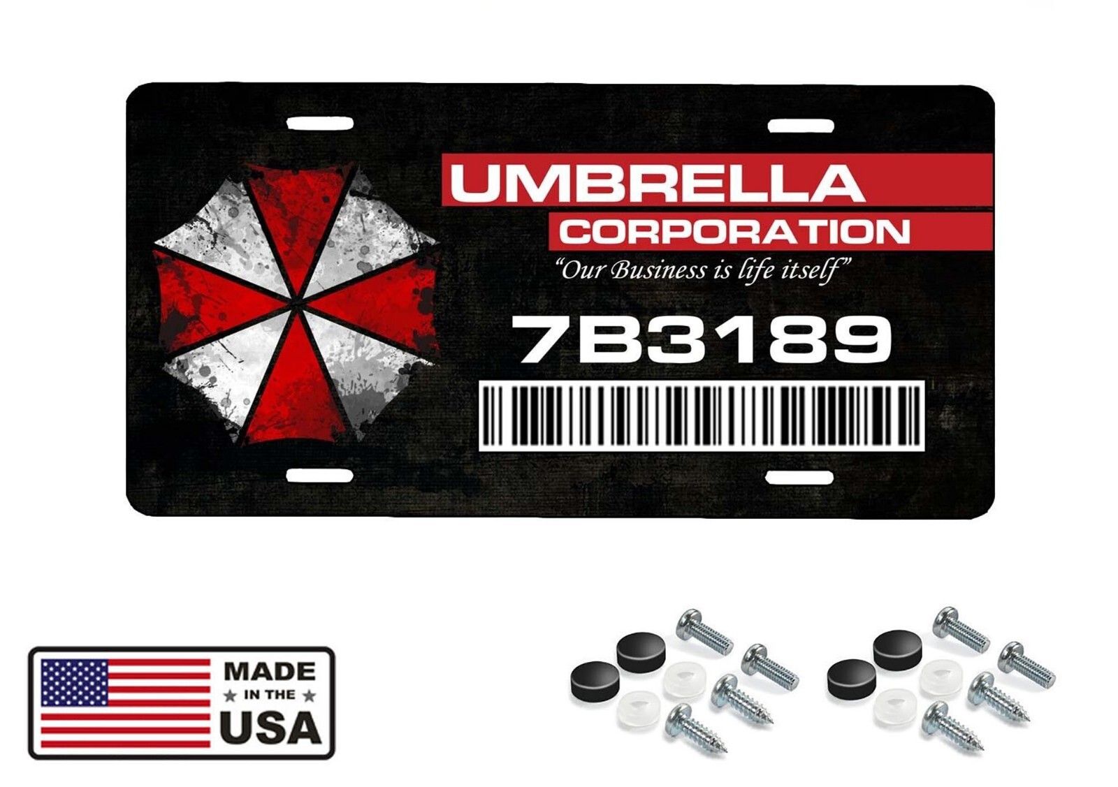 New Custom Resident Evil Umbrella Corporation Vanity License Plate Car ...