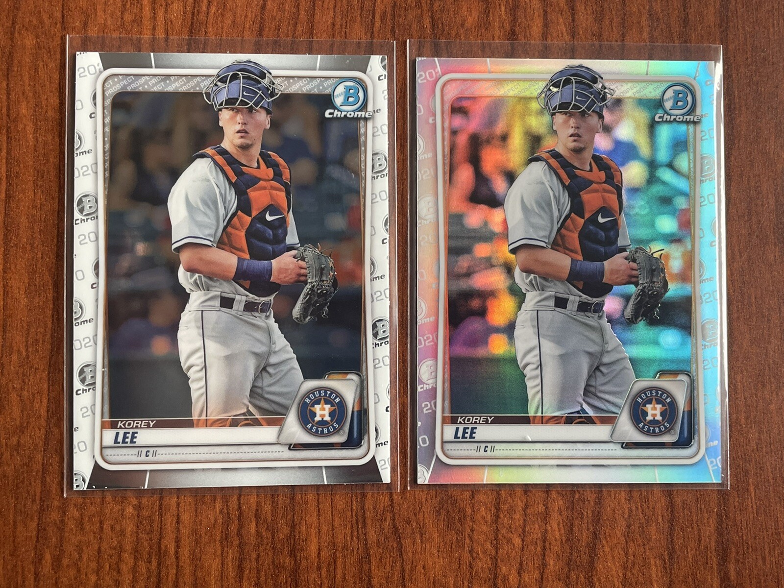 KOREY LEE Lot of (2) 2020 Bowman Draft Chrome Base & REFRACTOR #BD-3 ...