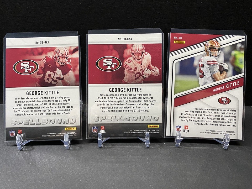 2023 Donruss Elite George Kittle SpellBound K, T , Green Parallel ...