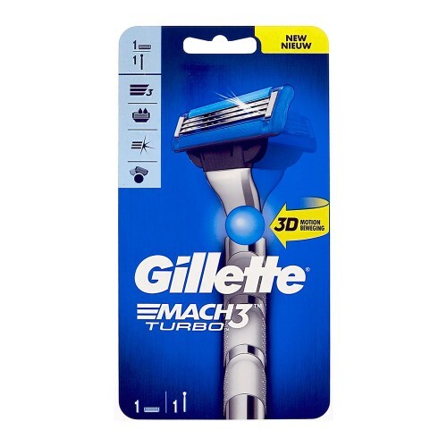 Gillette Mach3 Turbo Razor + 1 Blade Refill- Strong Than Steel better ...