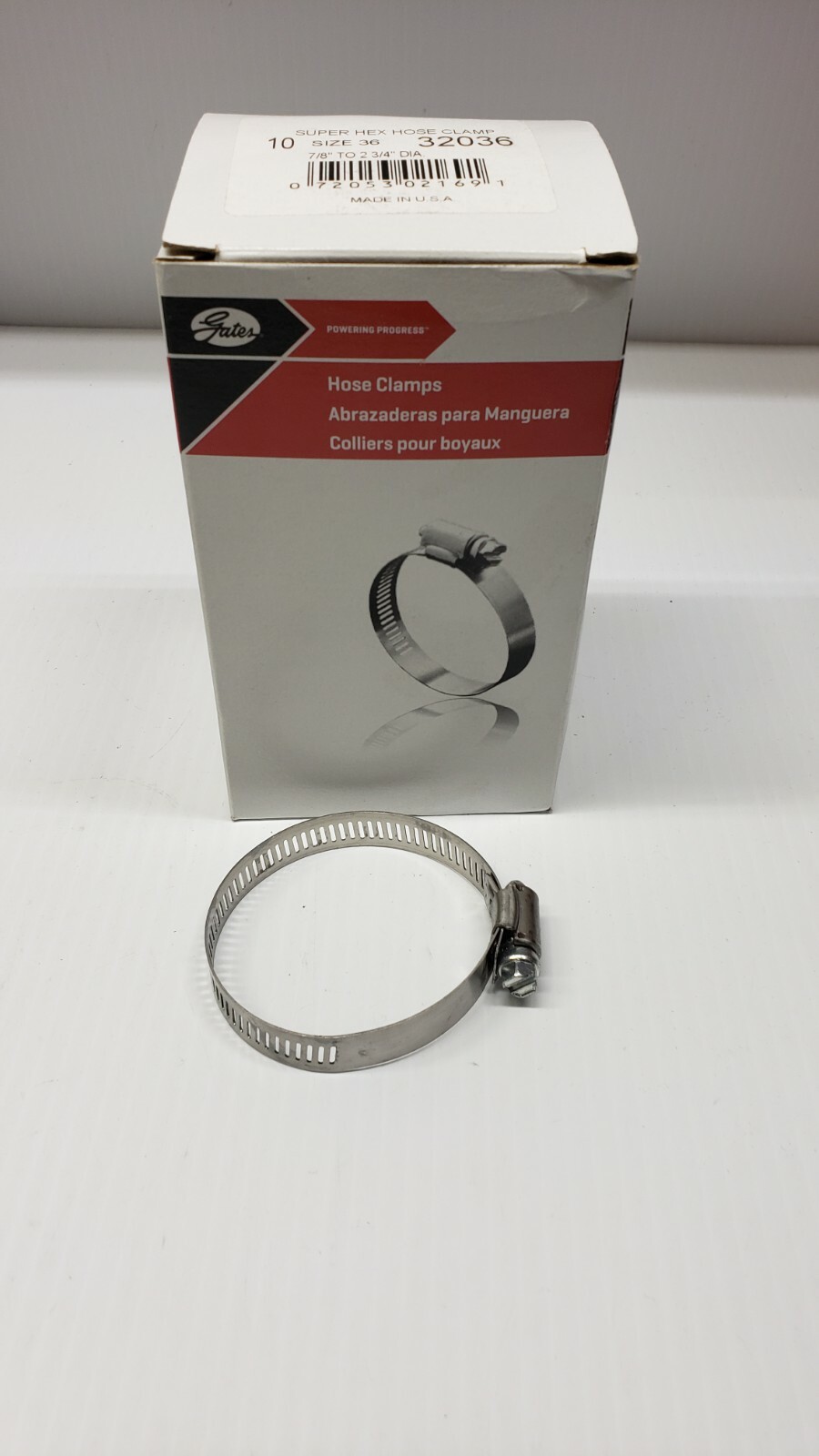 Gates 32036 Size 36 10ct Super Hex Hose Clamps 7/8" To 2 3/4" Dia. | eBay