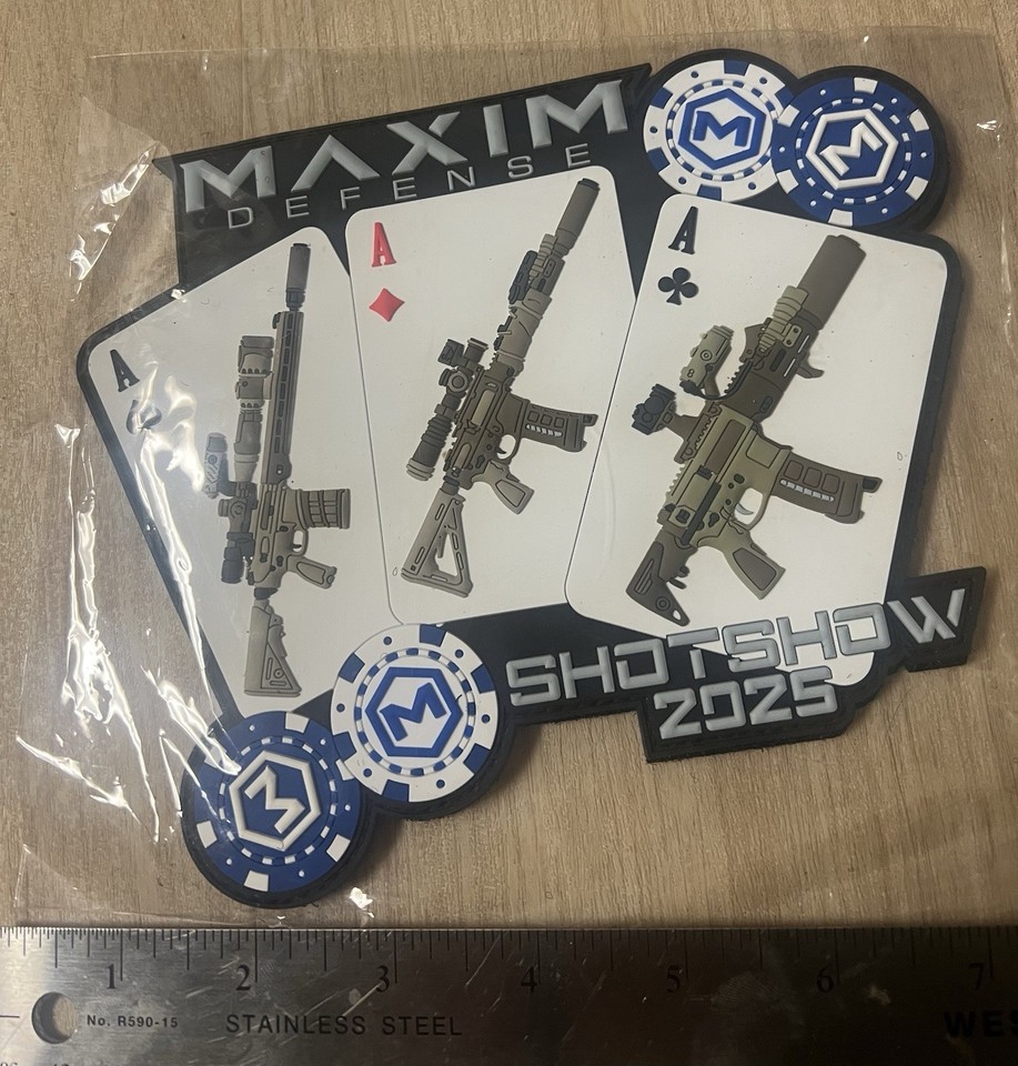 Maxim Defense Rifles Morale Patch Maxim Poker Chips Las Vegas Shot Show ...
