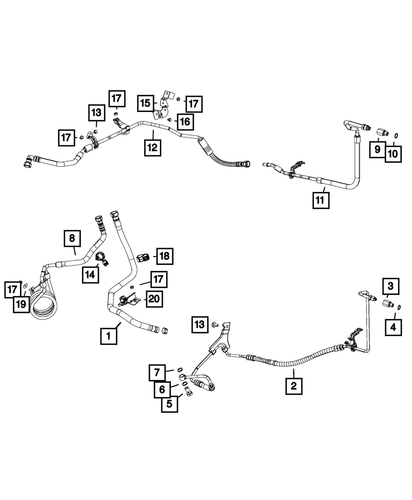 Genuine Mopar Power Steering Return Line 68254121AA | eBay UK