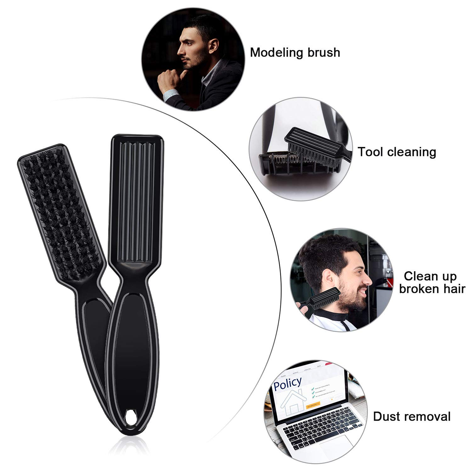 Patelai 2 Pcs Barber Blade Cleaning Brush for Clipper Cleaning Nail ...