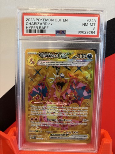 Charizard ex 228/197 Gold Obsidian Flames OBF EN Pokemon Card PSA 8 | eBay