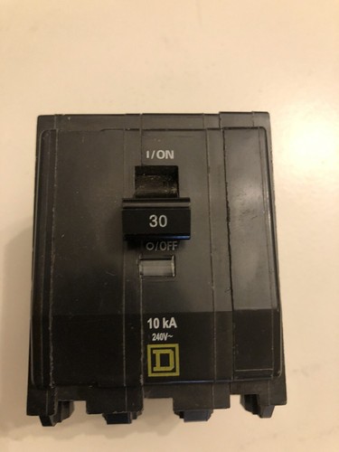 SQUARE D QOB330 QO MINI BREAKER 30AMP 3POLE 120/240V 10kA BOLT-ON 3CT ...