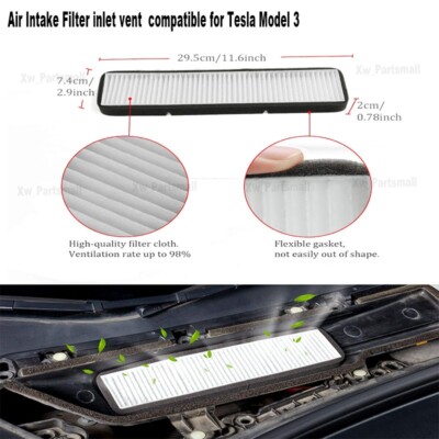 Compatible For Tesla Model 3 Air Intake Filter inlet vent accessories ...