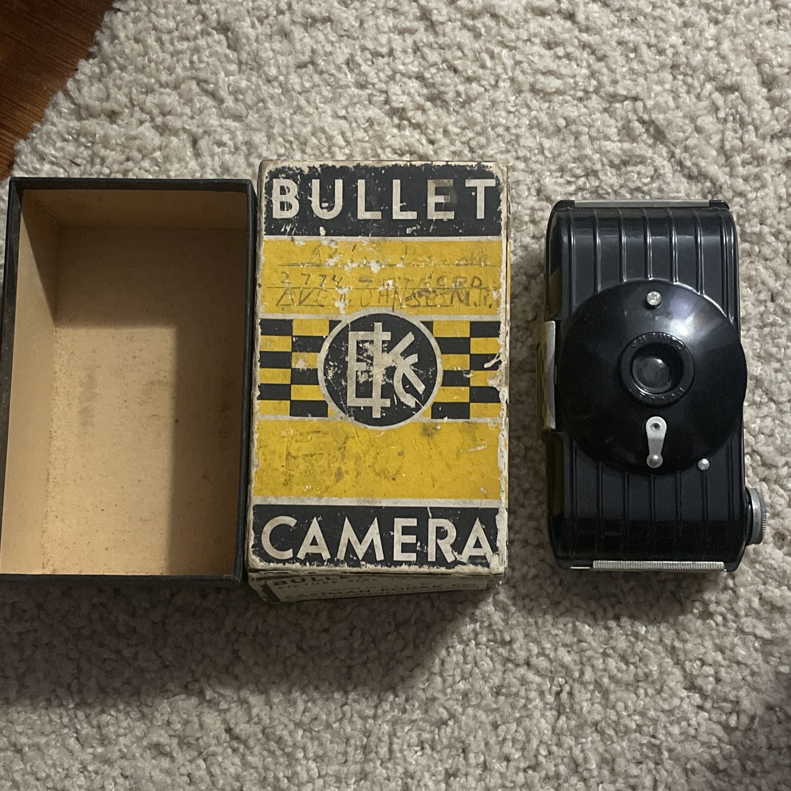 Vintage 30’s Era Eastman Kodak Bullet Camera with Original Box Art Deco ...