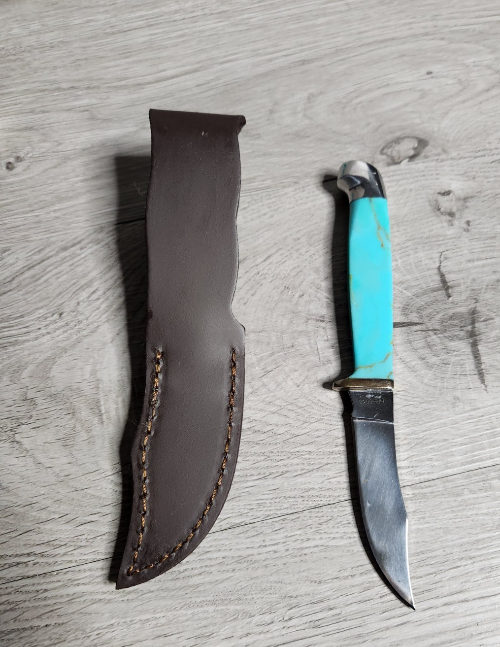 Hen & Rooster Michael Prater Turquoise Knife Set Hunter 5048 ...