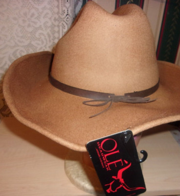 OLE HEADWEAR MEN'S BROWN COWBOY HAT SIZE: 0/S NEW | eBay