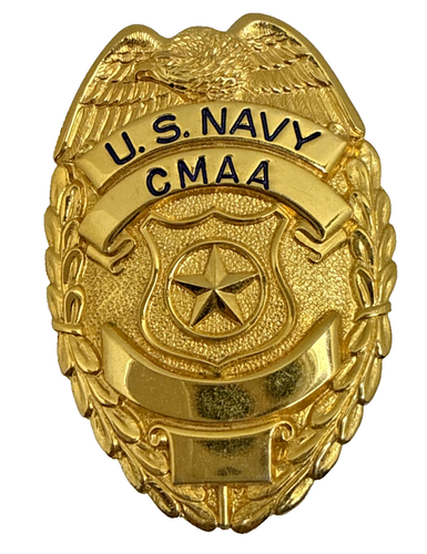 Vintage US Navy Chief Master At Arms CMAA Badge Pin Uniform, Gold Tone ...