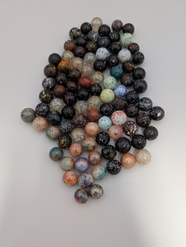 Nice lot of 92 Vacor Mega Galaxy Speckled Multicolor Confetti Marbles ...