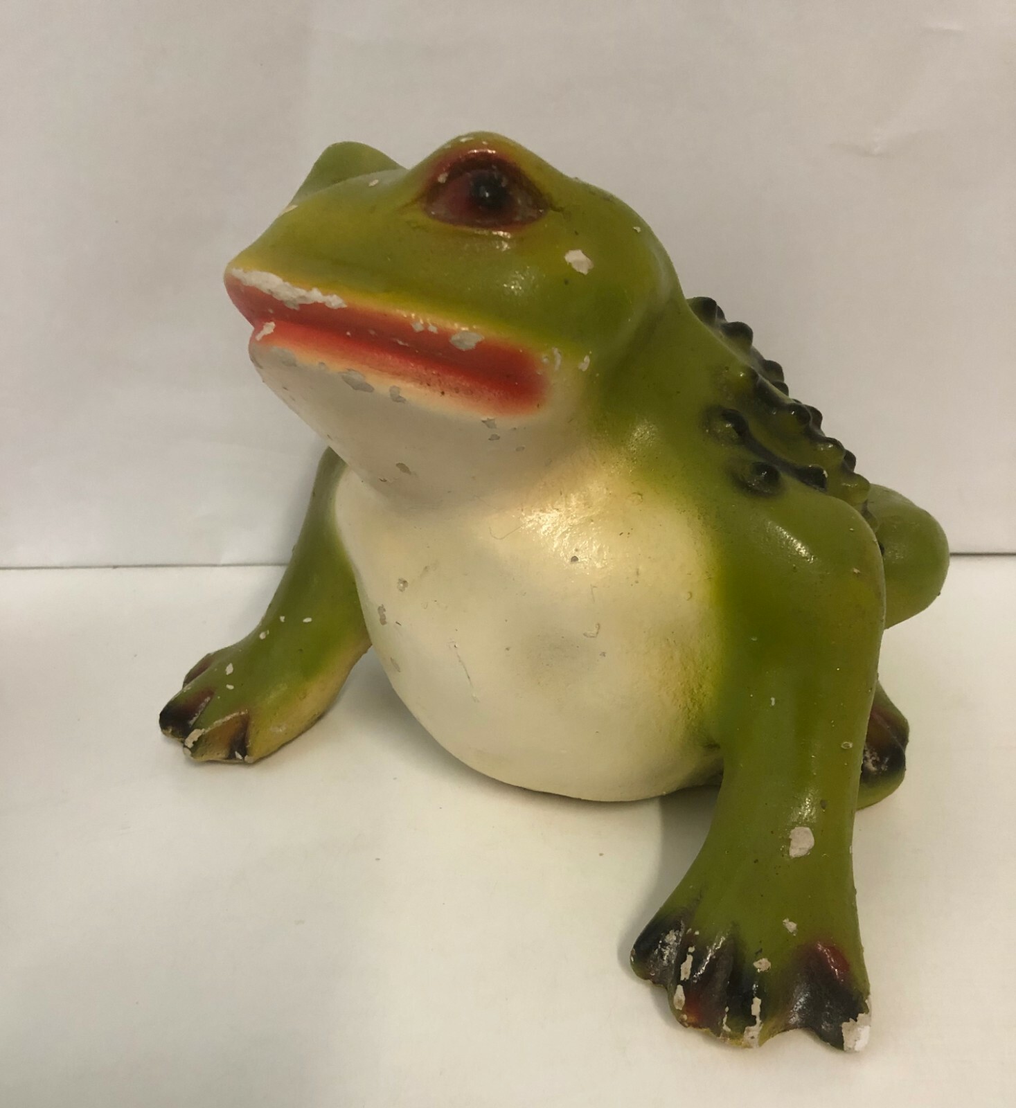 Vintage Chalkware Plaster Bull Frog Figure made in Mexico Unique ...