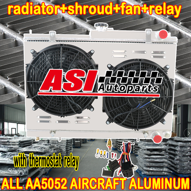 3Row Radiator+Shroud Fan for Nissan Skyline R33 R34 GTS GTR GTT ...