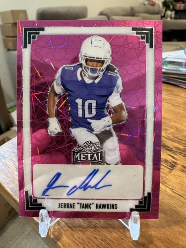 2024 Jerrae "Tank" Hawkins Leaf Metal Football Prospect RC Auto #/3🔥📈 ...