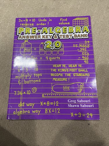 Teaching Textbooks Pre-Algebra 2.0 Answer Key & Test Bank | eBay