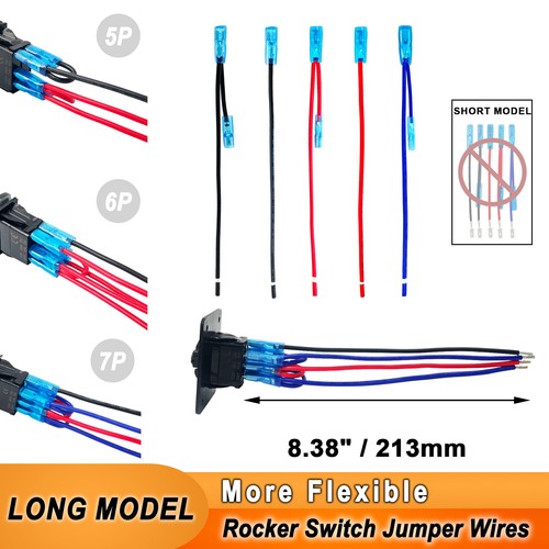 Extended Version 5Pin 7Pin Jumper Wires for Car Boat Rocker Switch ...