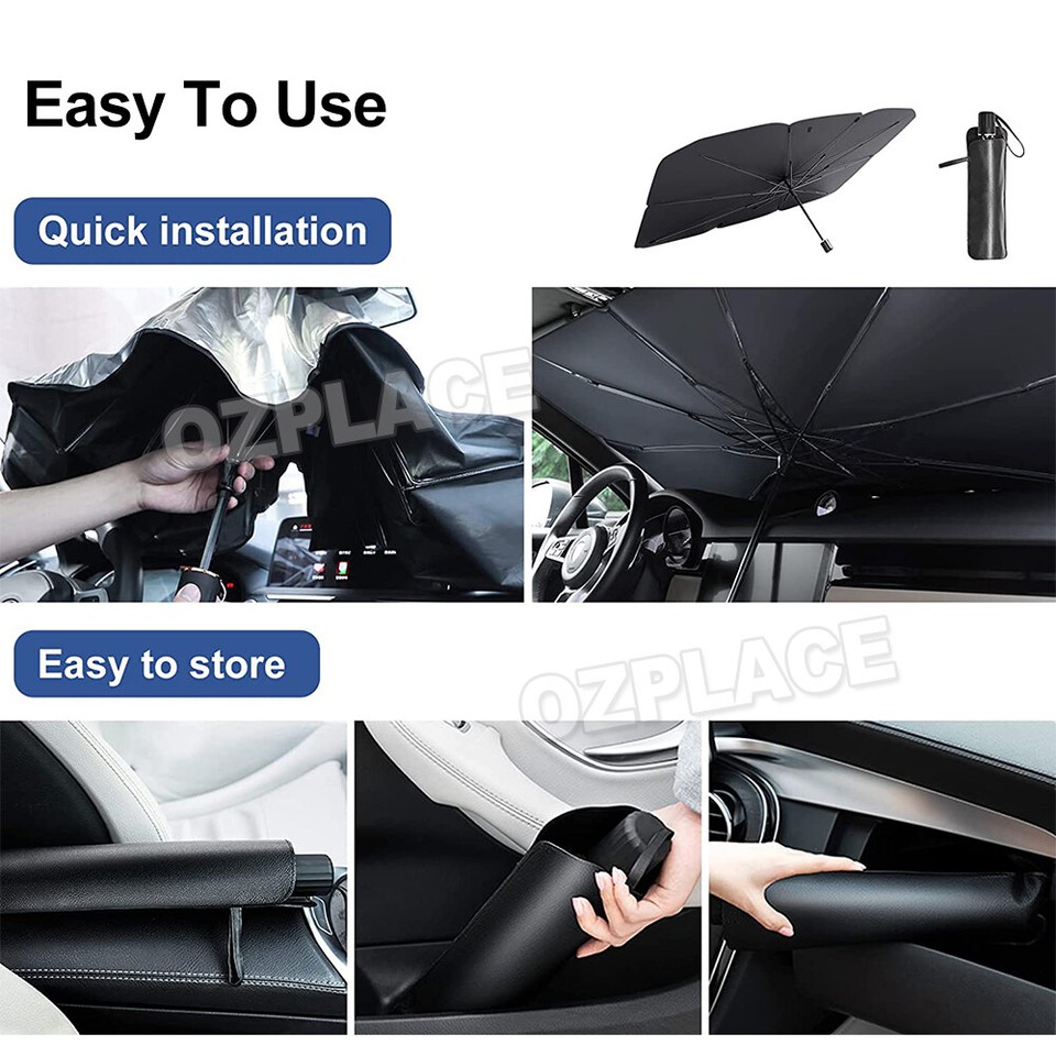 Car Windshield Sunshade Umbrella Foldable Front Window Sun Visors Cover ...