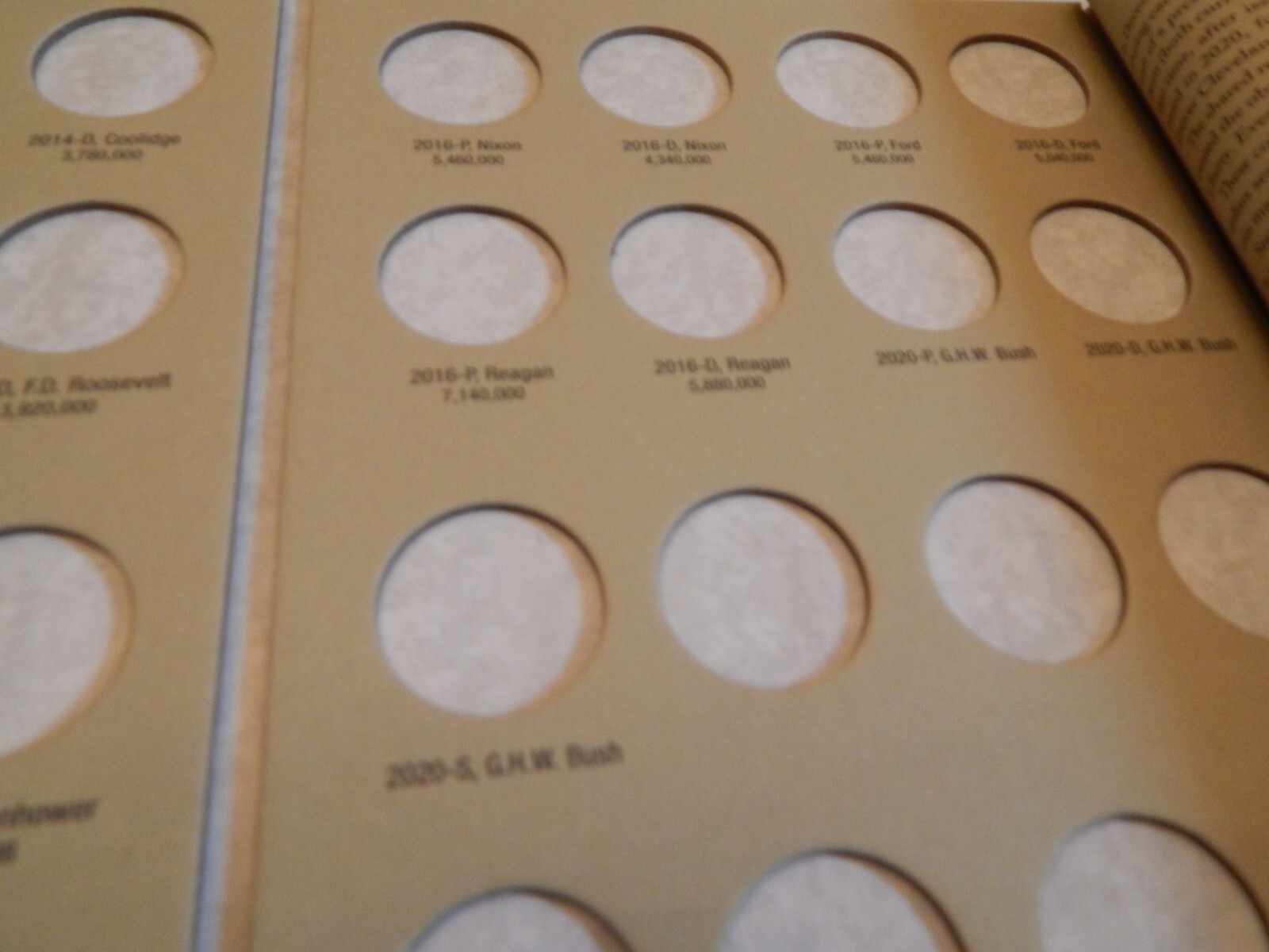 H E Harris Coin Folder Presidential Dollar II Starting 2012 | eBay