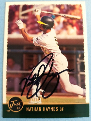 Nathan Hayes Vislia Oaks 1999 #96 Autographed Baseball Card | eBay