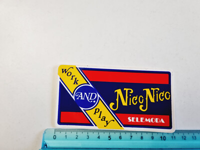 ADESIVO NICO NICO WORK AND PLAY STICKER AUTOCOLLANT VINTAGE 80s ...