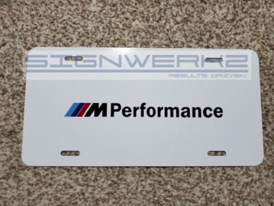 BMW M Performance Plate metal novelty vanity plate White | eBay
