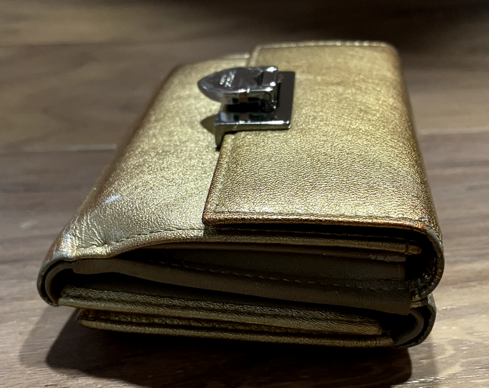 Metallic Gold Lovcat Wallet -- Lots of Pockets! | eBay