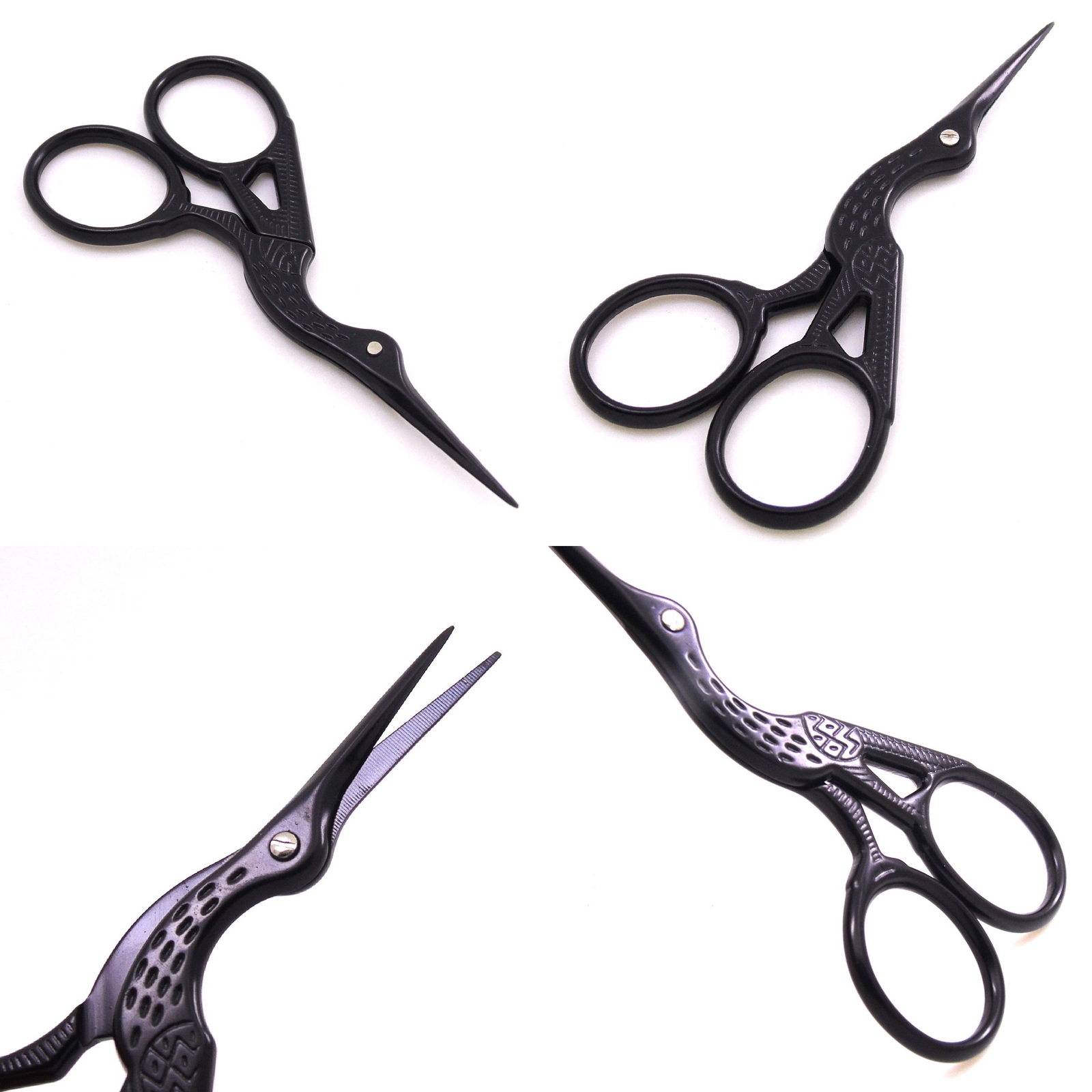 1pc Vintage Colorful Stork Crane Scissors Antique Cutter Sewing Tool ...