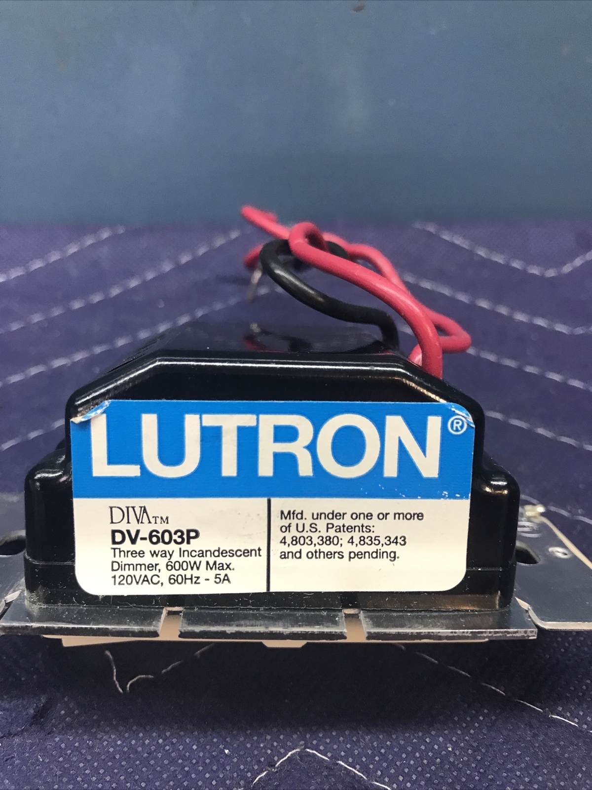 Lutron Diva DV-603P-AL 600w 3-Way Wall Dimmer Light Switch incandescent ...